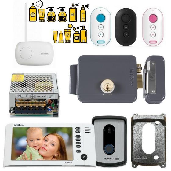 Kit Interfone video porteiro Eletronico viva voz Intelbras - Vídeo ...