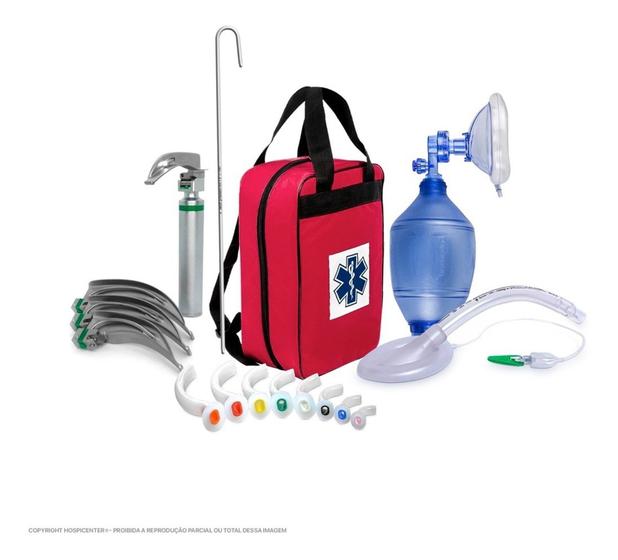Kit Intubação Reanimador Fio Guia Máscara Laríngea Laringoscópio ...