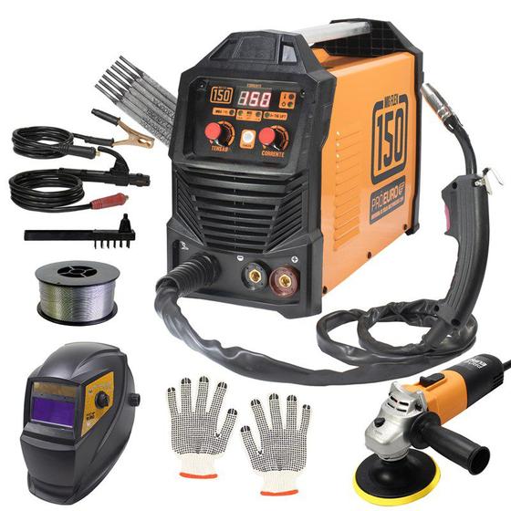 Kit Inversora de Solda Multiprocesso 150a 220V + Máscara ...
