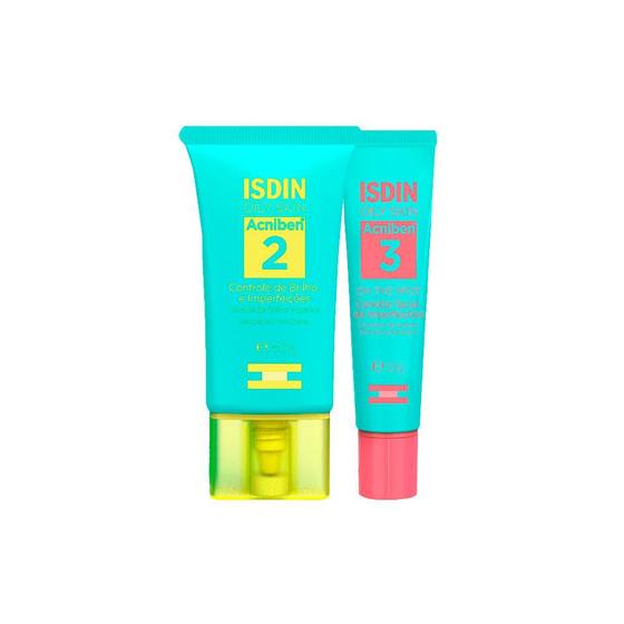 Kit Isdin Oily Skin Acniben - Gel Creme Facial e Gel Secativo para ...