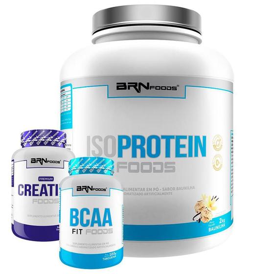 Kit Isoprotein Foods 2Kg+ Bcaa 100G Tan+ Creatine Foods 100G - Brn ...