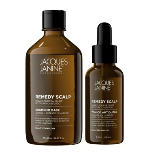 kit Jacques Janine Remedy Scalp Sh Base 440ml + Tônico Antiqueda 30ml ...