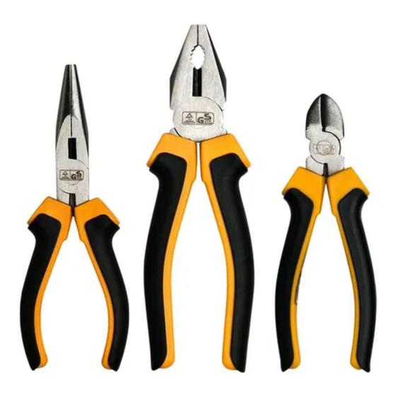 Kit Jogo Alicates 3 Peças Universal, Bico E Corte - Eda - Eda ...