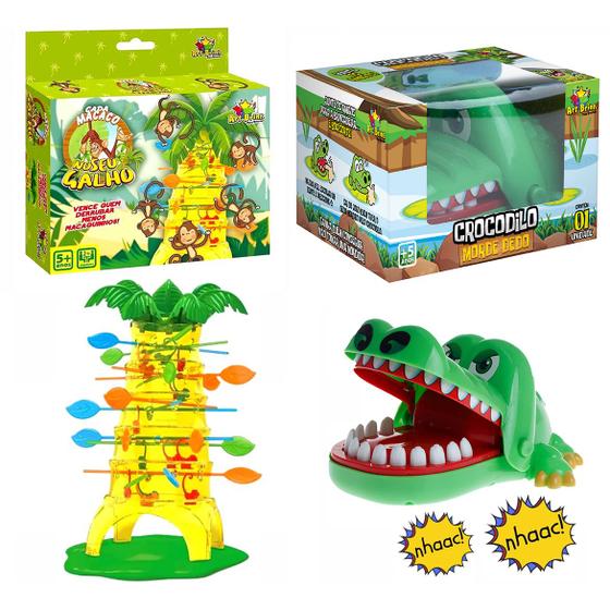 Kit Jogo Pula Macaco + Jogo Croc Croc Crocodilo Morde Dedo - Art Brink ...