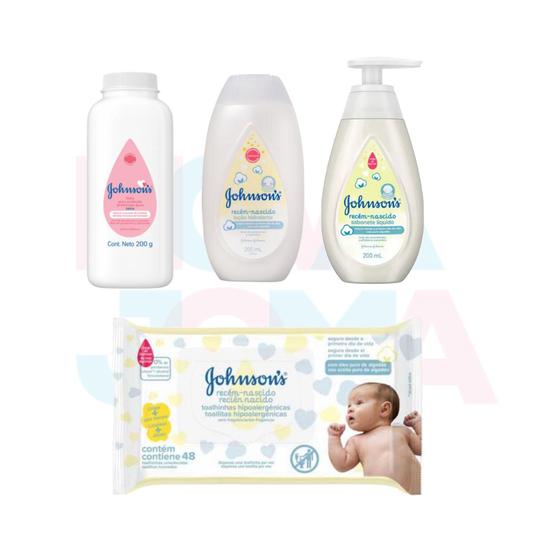 Kit johnsons baby recem nascido 04 pçs - Kit Higiene Bebê - Magazine Luiza