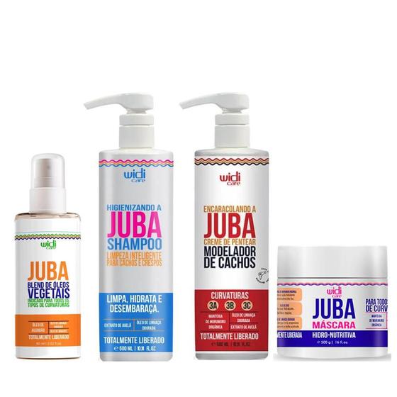 Kit juba blend + higienizando a juba + encaracolando a juba + mascara ...