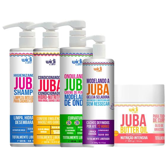 Kit Juba Completo Shampoo + Condicionador + Mascara Butter Oil + Geleia ...