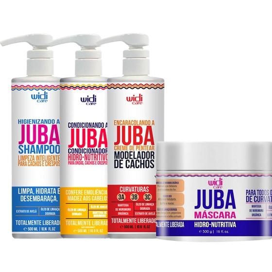 Kit Juba Shampoo Condicionador Mascara E Encaracolando A Juba Widi Care ...