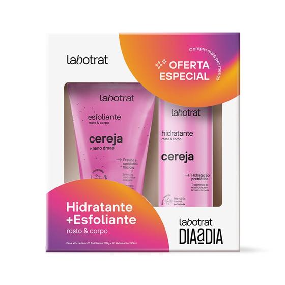 Kit Labotrat Cereja Rosto e Corpo Hidratante 190ml e Esfoliante 150g ...