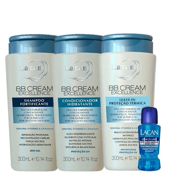 Kit Lacan BB Cream Excellence Cabelos Brilhosos (4 Produtos) - Cuidados com o Cabelo - Magazine ...