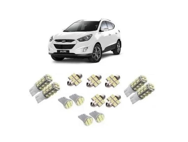 Kit Lâmpada Led Hyundai Ix35 Smd Pingo Teto Placa Re - Blue Lion ...