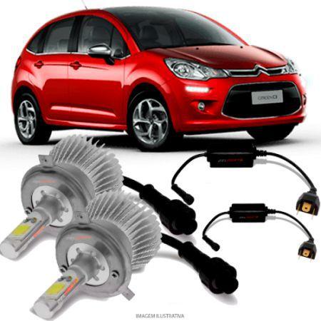 Kit Lâmpada Super Led 2D H7 6000k Para Farol Alto Citroen C3 2013 A ...