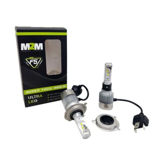 Kit Lâmpada Ultra Led F5 H4 10000 Lumens Super Foco - M2M - Lâmpada ...