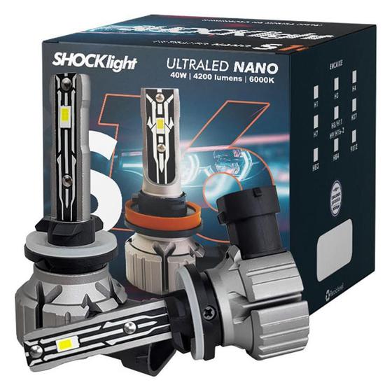 Kit Lâmpada Ultra Led H27 Shocklight S16 Nano 6000K 8400Lm - Lâmpada ...