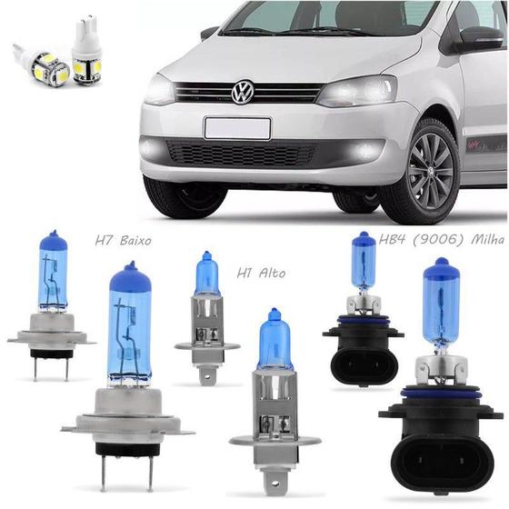 Kit Lampadas Fox 2010 2011 2012 2013 2014 Super Brancas Farol Duplo ...