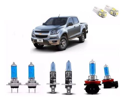Kit Lâmpadas Super Branca + Led Farol S10 2012 2013 2014 - Tiger Auto ...
