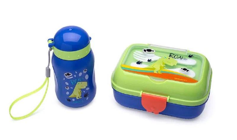 Kit Lanche Dino Garrafa Plastica 500ml+ Marmita 700ml - Leonora ...