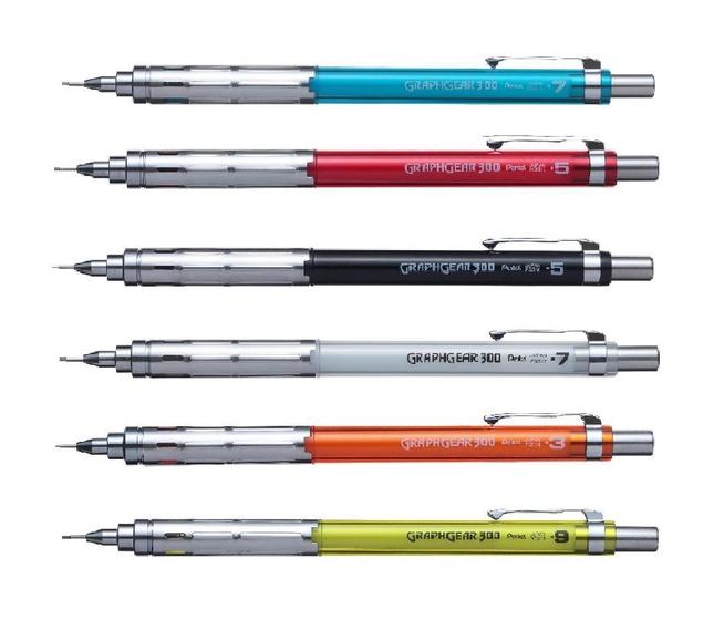 Kit Lapiseira Pentel Graphgear 300 PG300 - 6 cores - Lapiseira ...