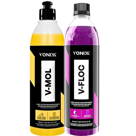 Kit Lava Autos Vonixx VFloc Neutro VMol Desincrustante Limpeza Suave e ...