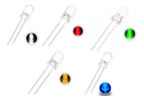 Kit Led 5mm Alto Brilho Varias Cores 100 Pçs Arduino Esp8266 ...