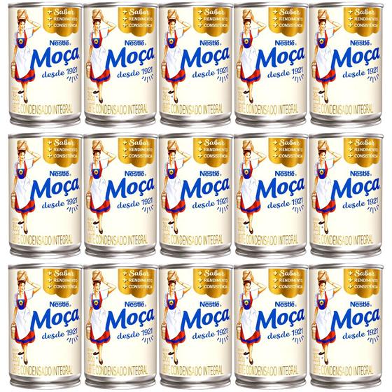 Kit Leite Condensado Moça Lata NESTLÉ - 15 Latas C/ 395g Cada - Leite ...