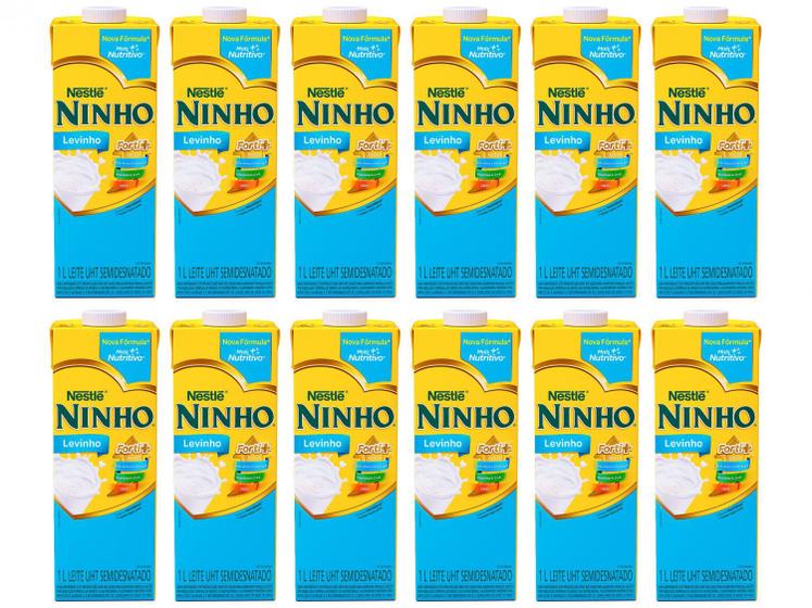 Kit Leite Semidesnatado UHT Ninho Levinho 1L - 12 Unidades - Leite ...
