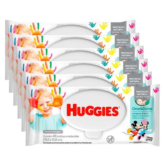 Kit Lenço Umedecido Huggies One Done - 288 Unidades - Lenço Umedecido ...