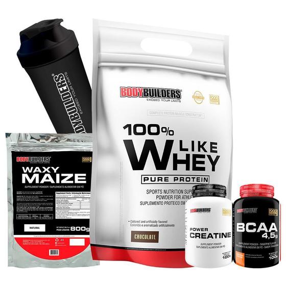 Kit Like Whey 1.8Kg+ Waxy Maize 800G+ Creatine 100G - Bodybuilders ...