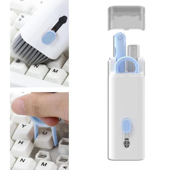 Kit Limpeza Higienizador Teclado Computador Escova 7 em 1 Portátil Tira ...