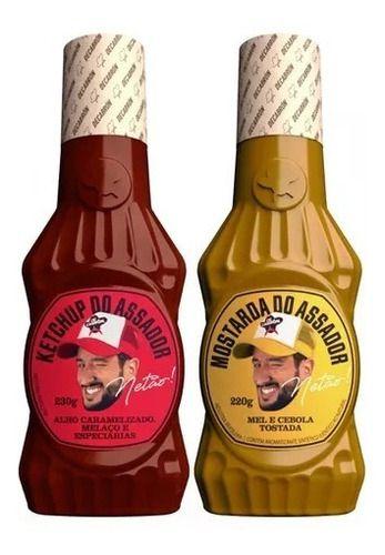 Kit Linha Do Assador Decabron Ketchup + Mostard Netão 230g - Molho ...