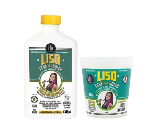 Kit Liso Leve And Solto Shampoo & Máscara Lola Cosmetics - Kit de ...