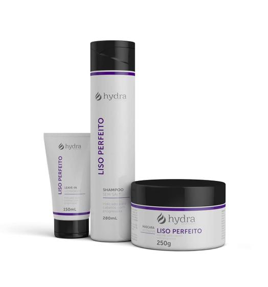 Kit Liso Perfeito Para Cabelos Com Progressiva 3 Produtos - Hydra ...