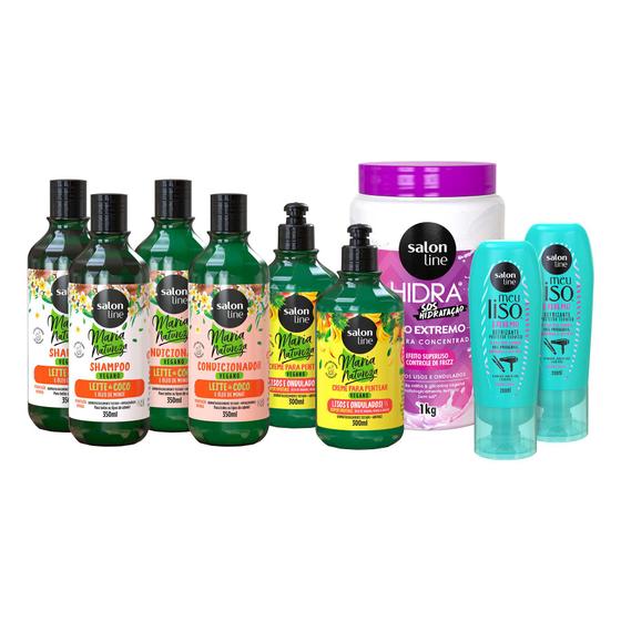 Kit Lisos e Ondulados Maria Natureza + SOS Hidratação + Meu Liso ...
