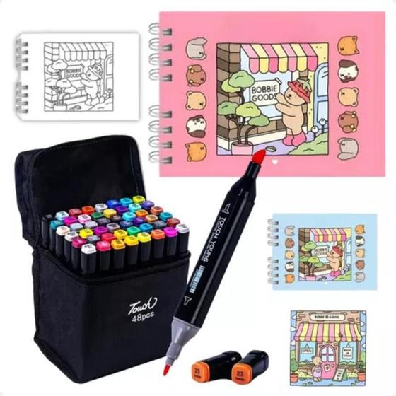 Kit Livro De Colorir Bobbie Goods Com Conjunto De Canetas Marcador ...