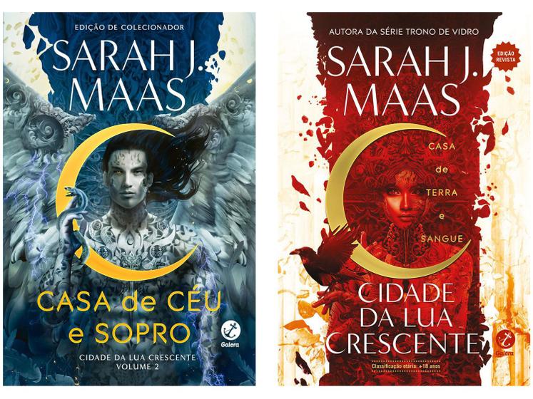 Kit Livros Sarah J. Série Cidade da Lua Crescente - Casa de Terra e Sangue + Casa de Céu e Sopro ...