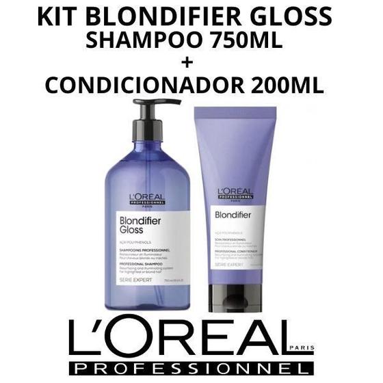 Kit Loreal Blondifier Gloss Shampoo 750ml + Condicionador 200ml - L ...