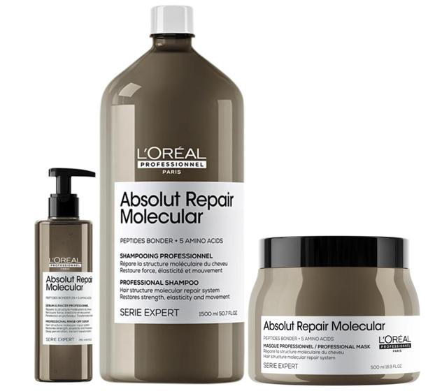 Kit LOreál Molecular Sh 1500ml+ Sérum 250ml+ Máscara 500ml - Loréal ...