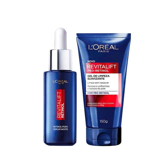 Kit Loreal Paris Revitalift Retinol Pro - Sérum 30ml + Gel de Limpeza ...