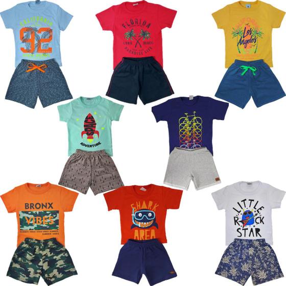 Kit Lote 8 Peças Roupa Infantil 4 Conjuntos Menino Verão Atacado 4/6/8 ... Kit Lote 8 Peças Roupa Infantil 4 Conjuntos Menino Verão Atacado 4/6/8 ...
