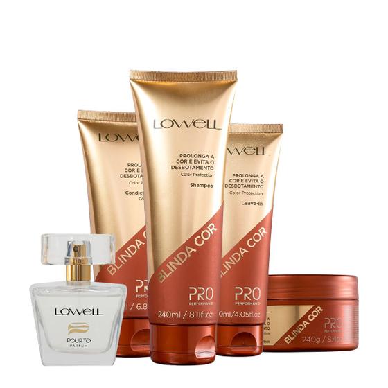 Kit Lowell Blinda Cor Pro Performance Shampoo Condicionador Máscara ...
