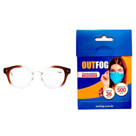 Kit Lupa para Leitura Maxx Vision Grau +3.00 Modelos e Cores Sortidas e ...