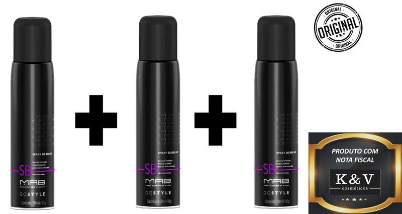 Kit Mab 3 Go Style Shine Spray 150Ml - Spray De Brilho - Kit de ...