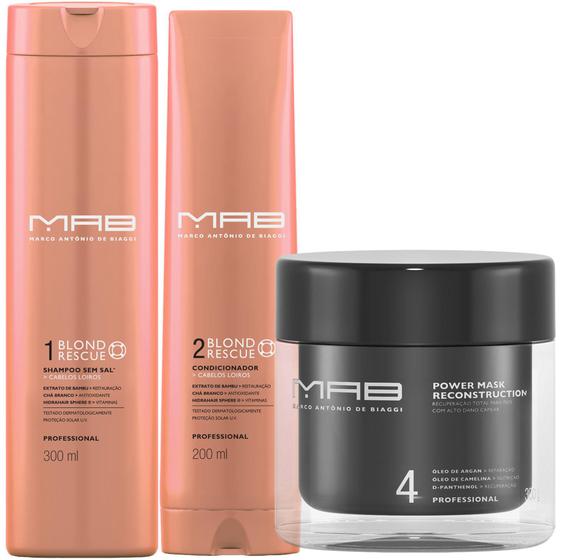 Kit Mab Blond Rescue + Power Mask - Kit de Tratamento para Cabelos ...
