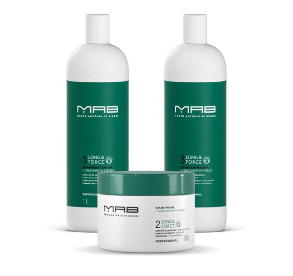 Kit MAB Long & Force (Shampoo + Máscara + Condicionador) - Kit de ...