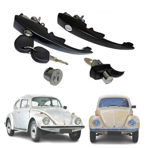 Kit Maçaneta Ext Porta Tampa Motor Cilindro Fusca Após 1978 - Universal ...
