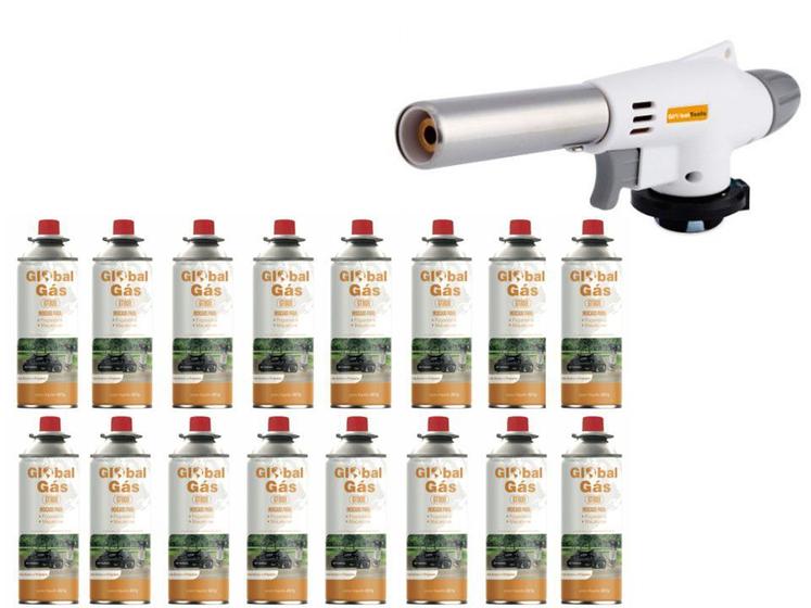 Kit Maçarico Automático Portátil Pro Branco Gourmet Com Controle de ... Kit Maçarico Automático Portátil Pro Branco Gourmet Com Controle de ...