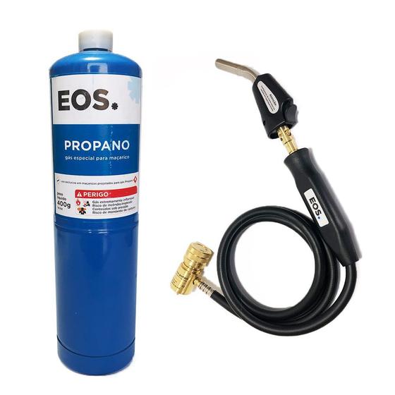 Kit Maçarico Portátil 1,5M EOS-SFT-3 + Gás Propano 400g EOS - Maçarico ...