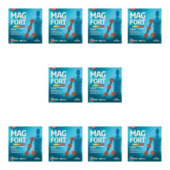 Kit MaG Fort Kress Com 10 Unidades De 60 Gel Cápsulas Cada - KRESS ...