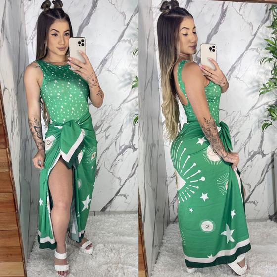 Kit maiô com Páreo Conjunto Maiô Moda Praia Maiô com Saída - Espaço ...