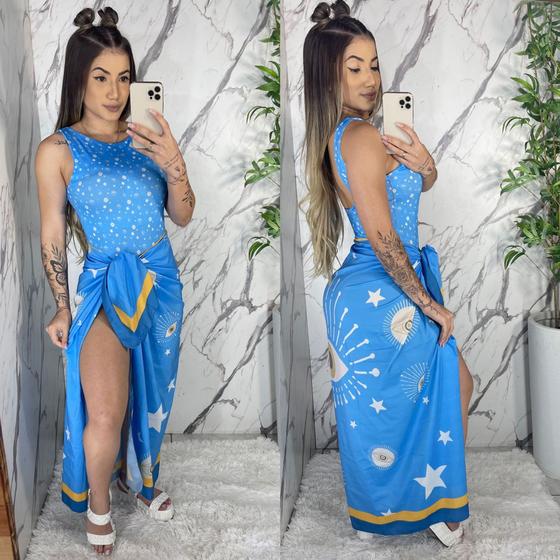 Kit maiô com Páreo Conjunto Maiô Moda Praia Maiô com Saída - Espaço ...